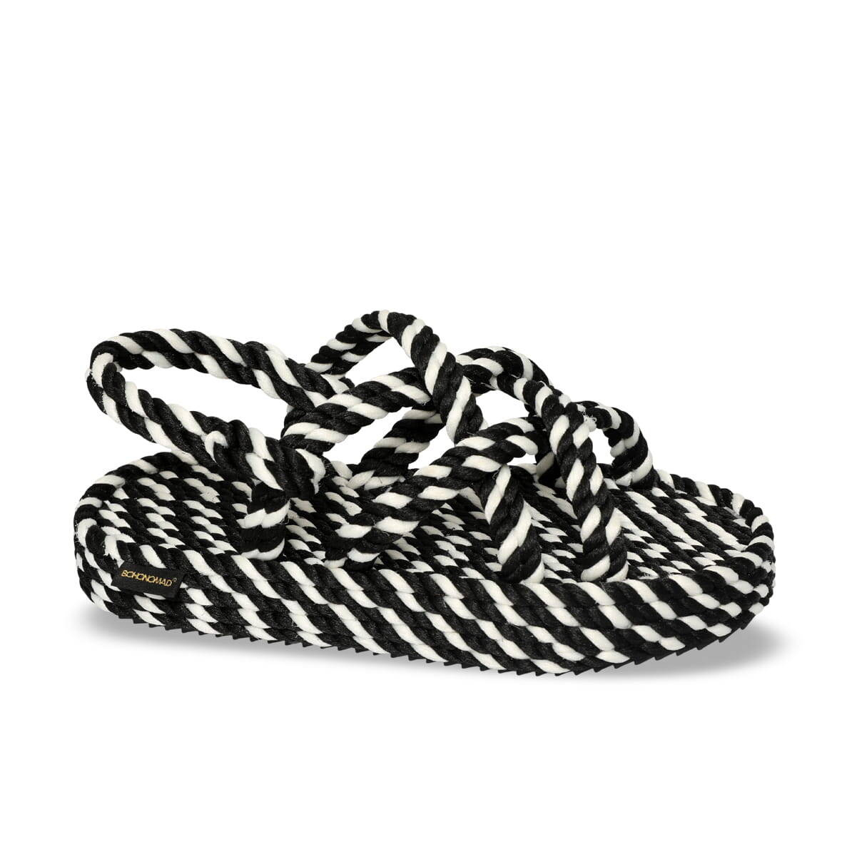Bohonomad Bodrum Platform Rope Sandal - Black/White | Women \ Women's ...