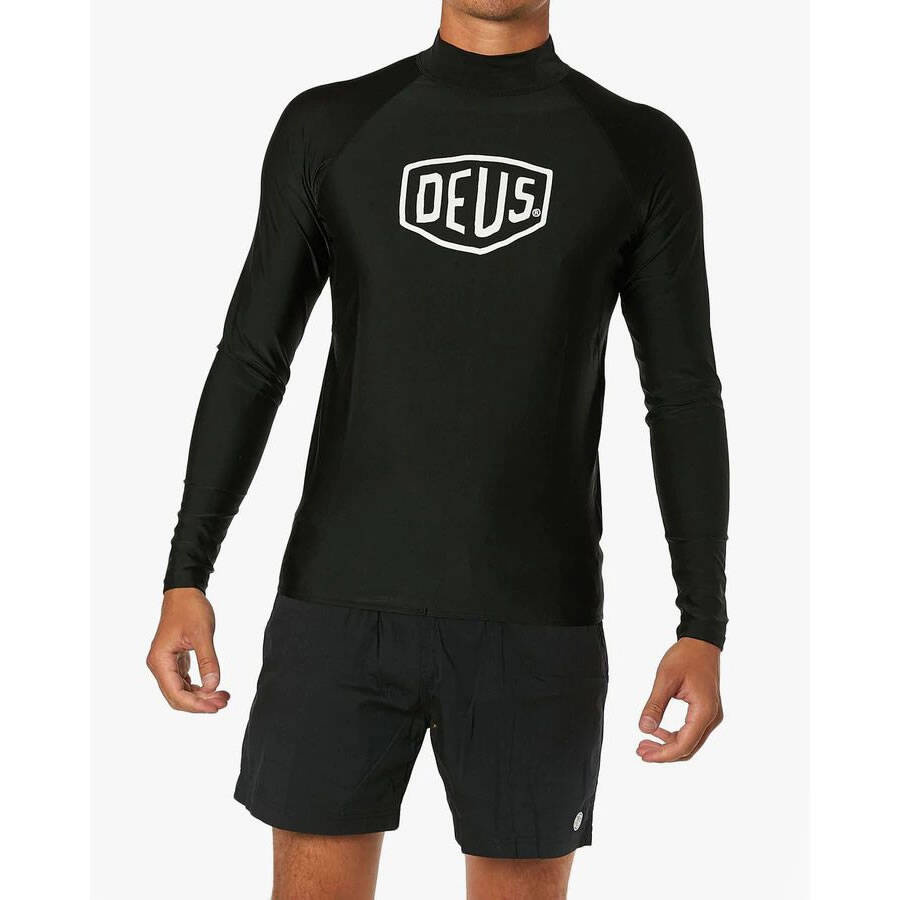 Deus Ex Machina BAYLANDS SHIELD RASH - BLACK | Men \ Apparel \ T-shirts ...
